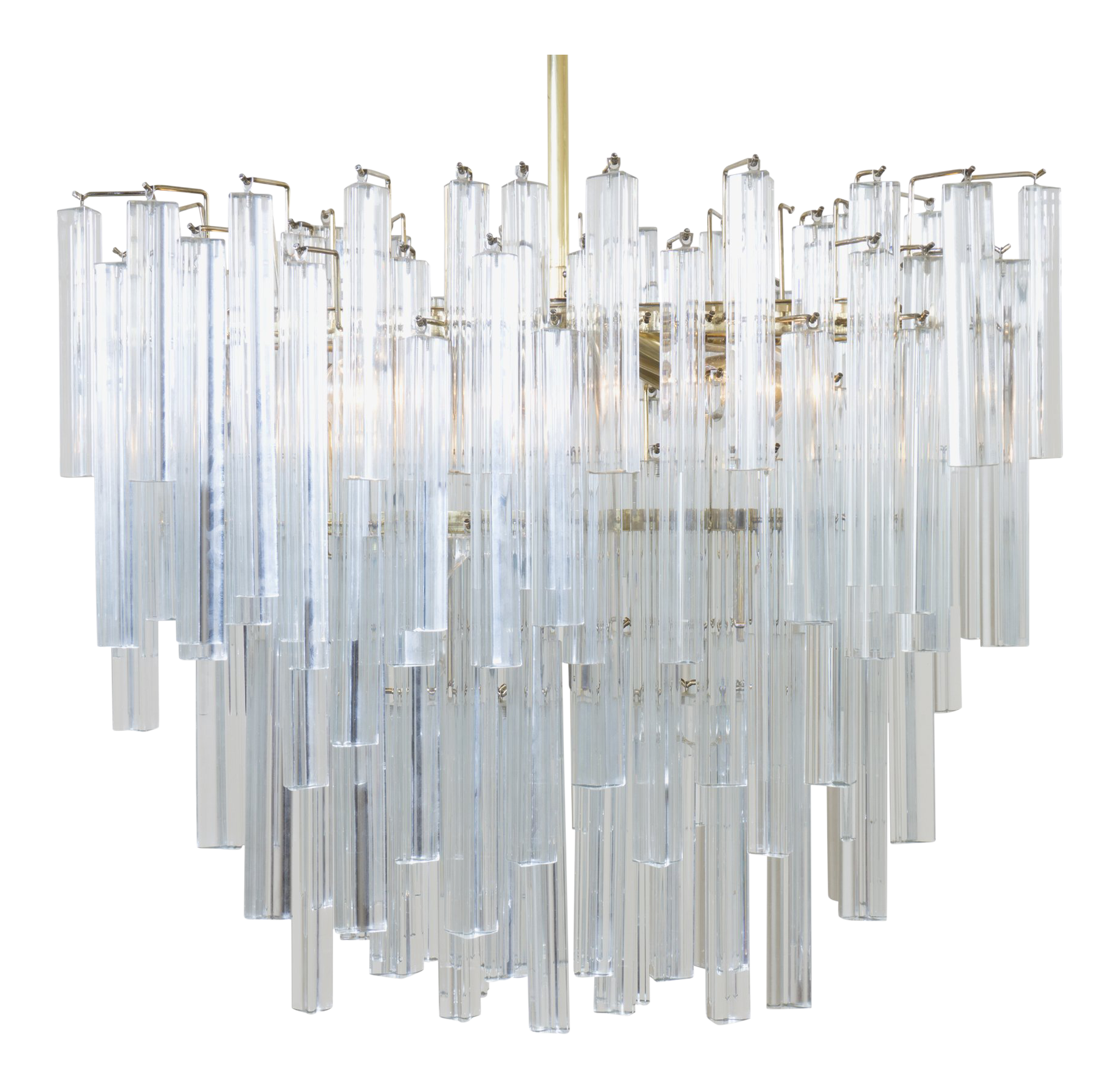 Tiered Oval Prism Chandelier | Chairish