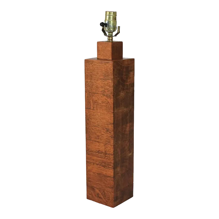 Mid-Century Modern Block Form Table Lamp | Chairish