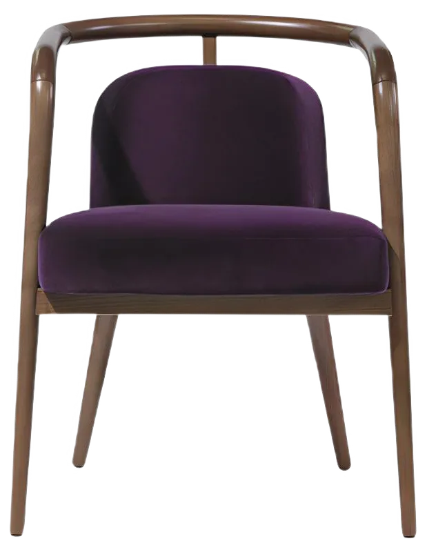 Essex Purple Velvet Chair with Arms by Javier Gomez | Chairish