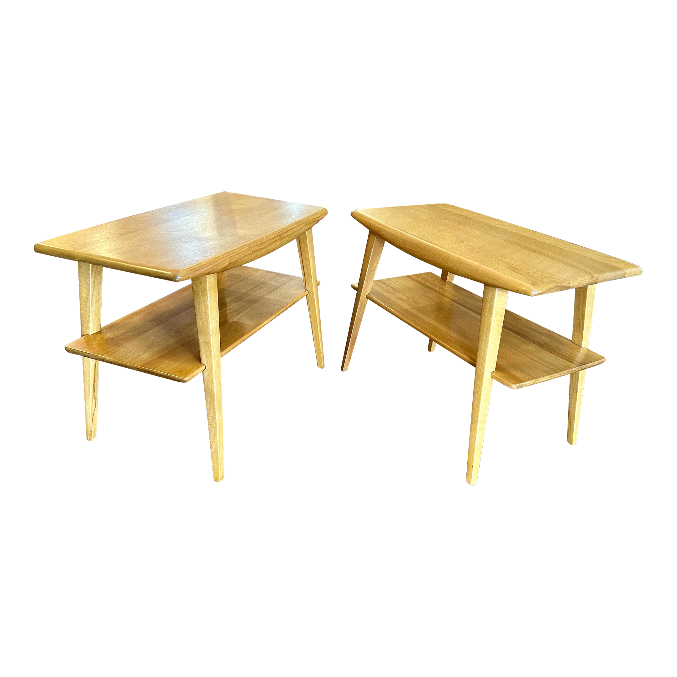 Pair of Heywood Wakefield Side Tables | Chairish
