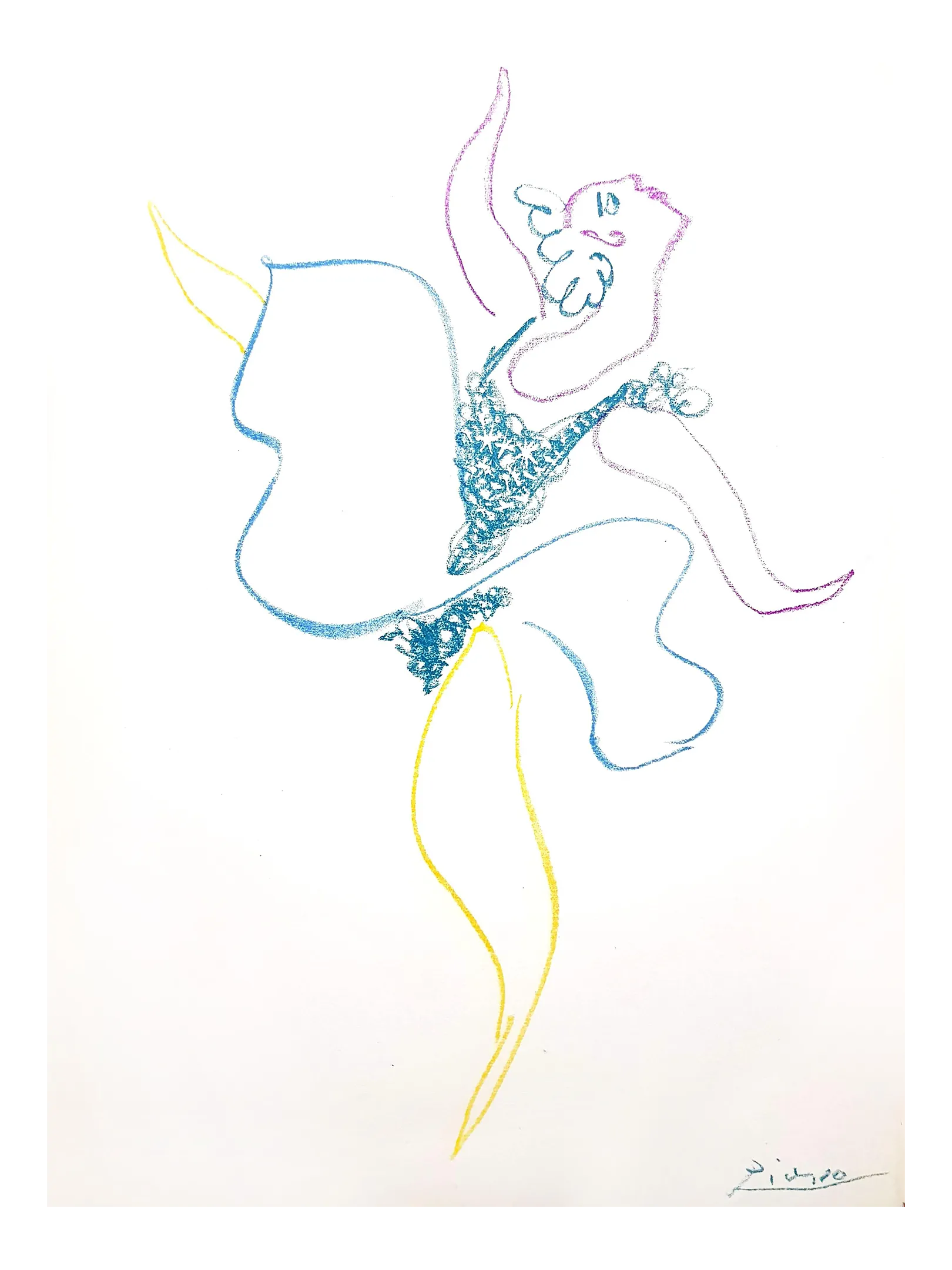 Pablo Picasso, The Ballet Dancer, Original Lithograph, 1954 | Chairish