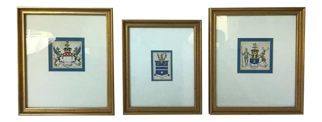 1870s English Crests of the Families of Great Britain- Set of 3 | Chairish