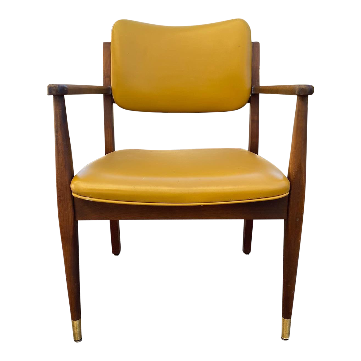 Mid Century Modern Yellow Arm Chair by Gregson | Chairish