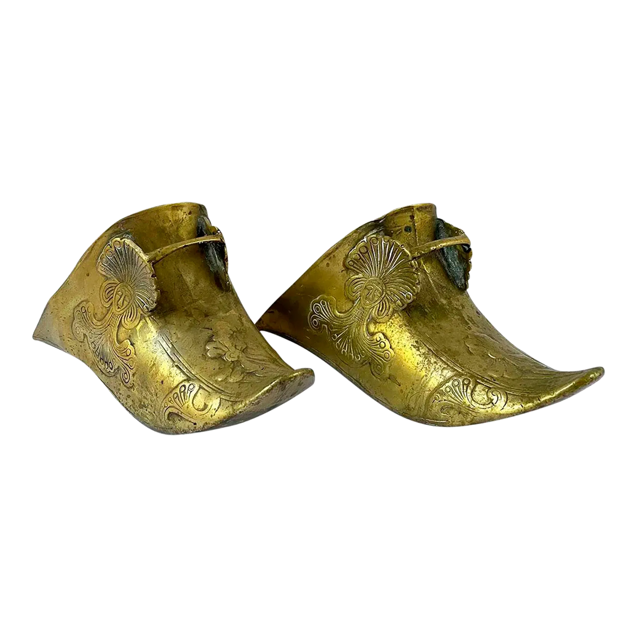 Pair of South American Spanish Colonial Brass Horse Saddle Stirrups ...