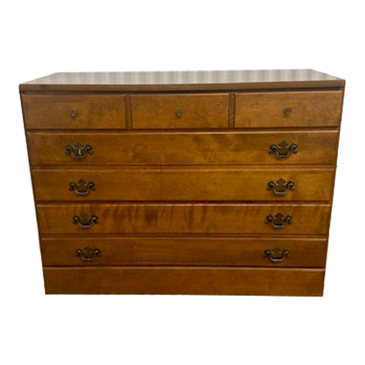 1980s Ethan Allen Seven Drawer Dresser | Chairish