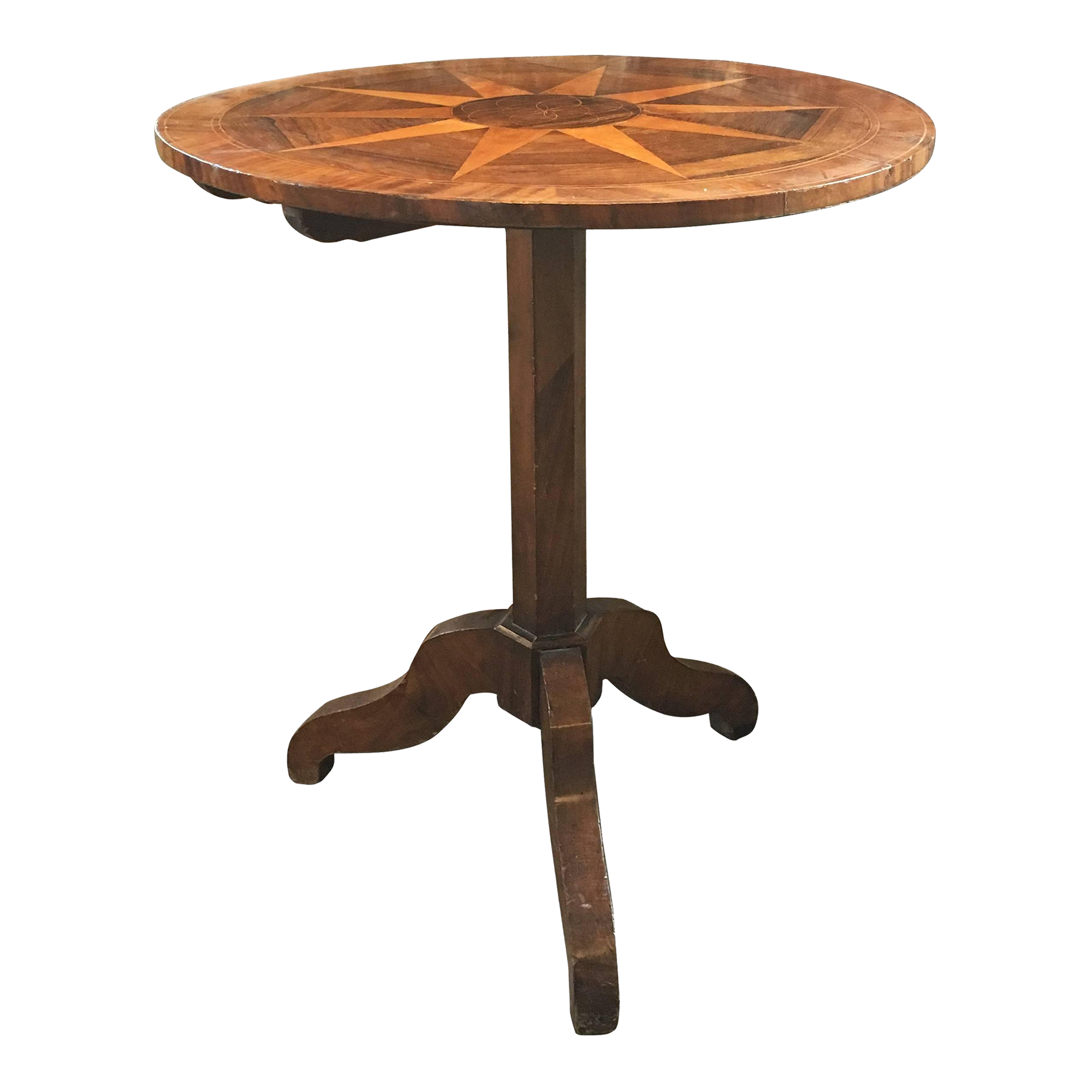 Marquetry Side Table, circa 19th Century | Chairish