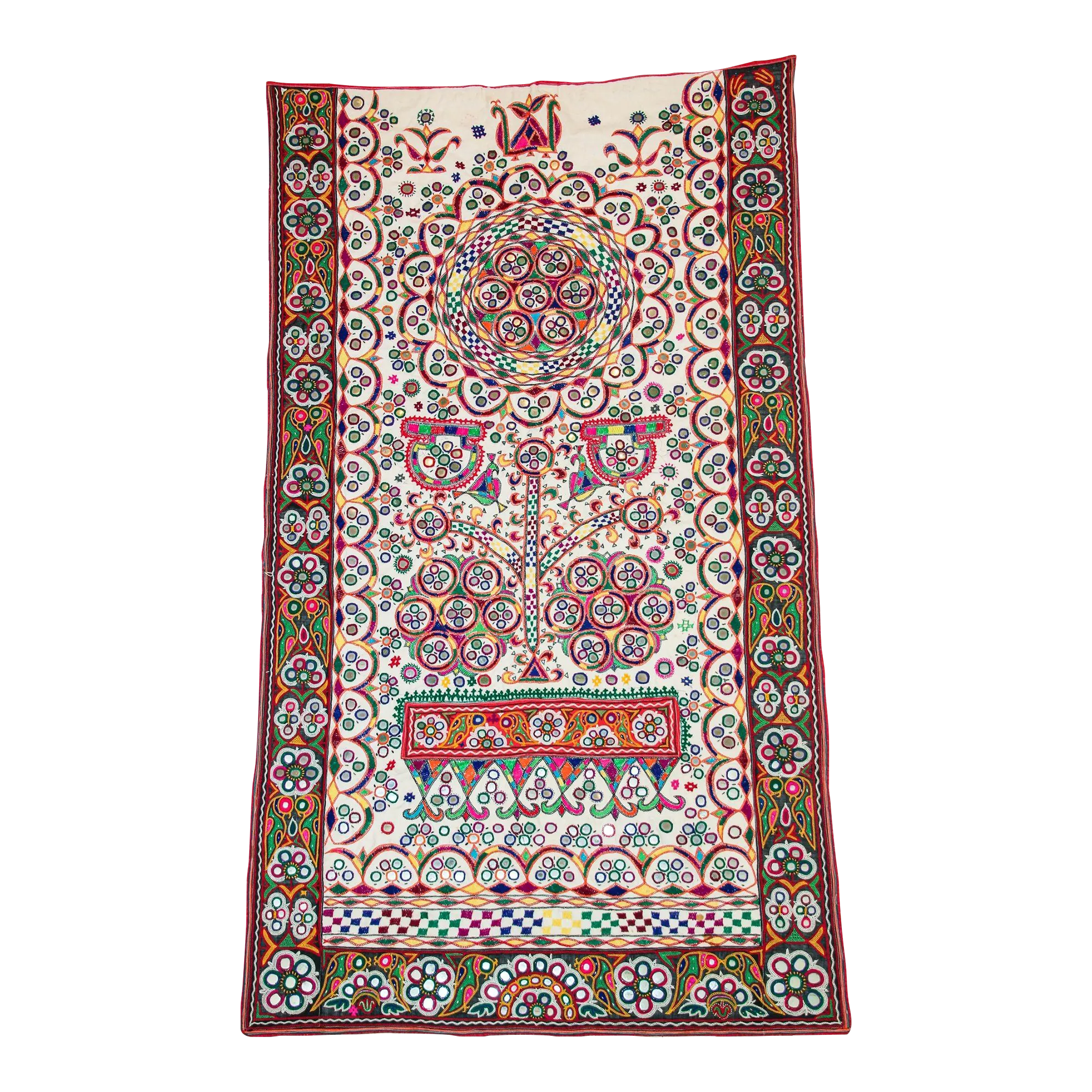 1920's Indian Gujarati Rabari Kutch Silk Embroidered Ethnic Textile ...