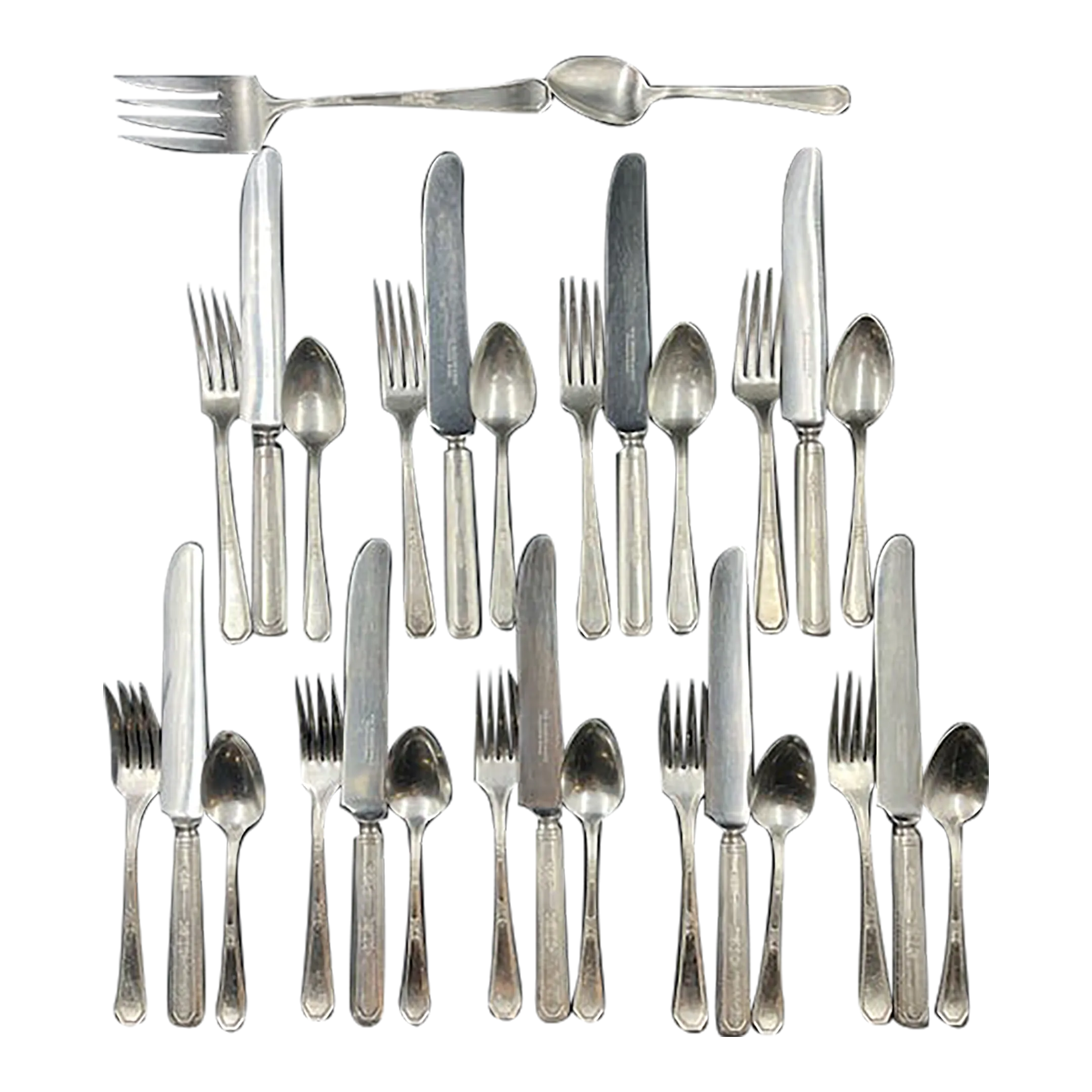 Early 20th Century William Rogers Silverplate Flatware Service for Nine ...