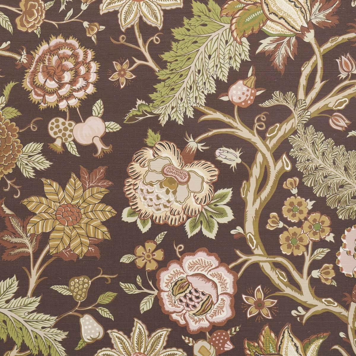 SAMPLE - Schumacher Darsy Tree of Life Sisal Wallpaper In Sepia | Chairish