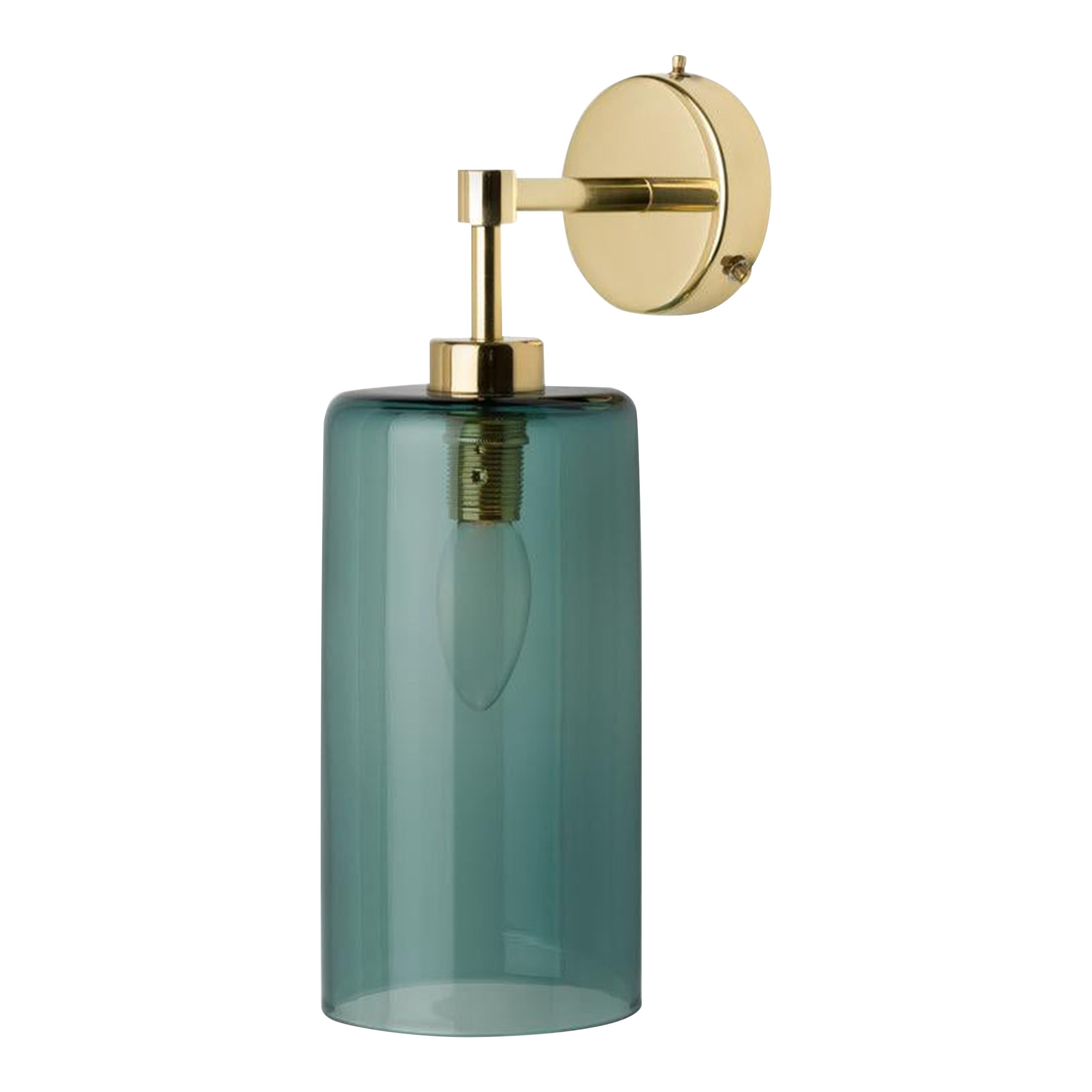 Pick-N-MIX Pendant Cylinder Wall Light - Plain - Glass Colour: Steel ...