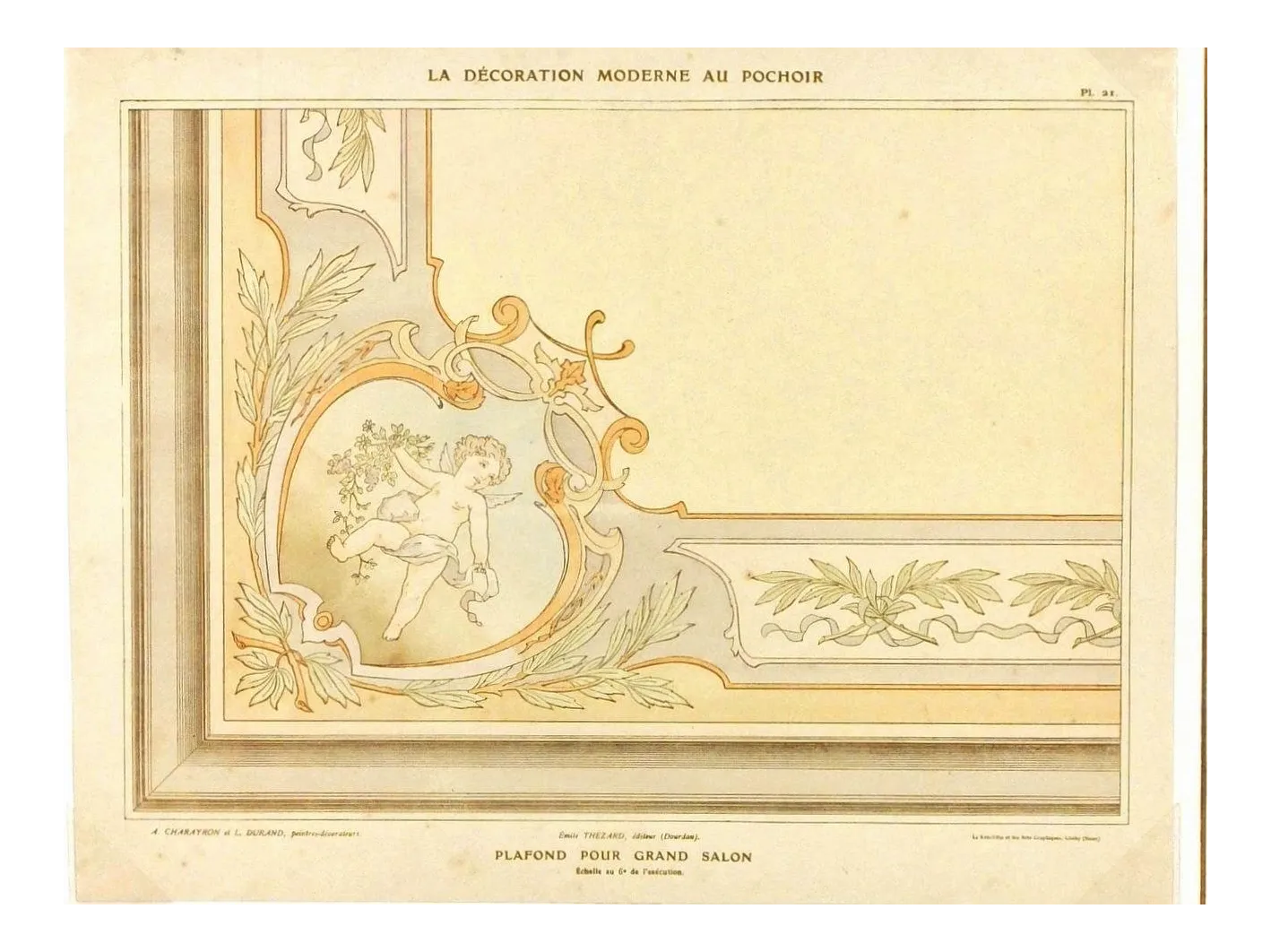 Antique Ceiling Decor, C. 1890 | Chairish