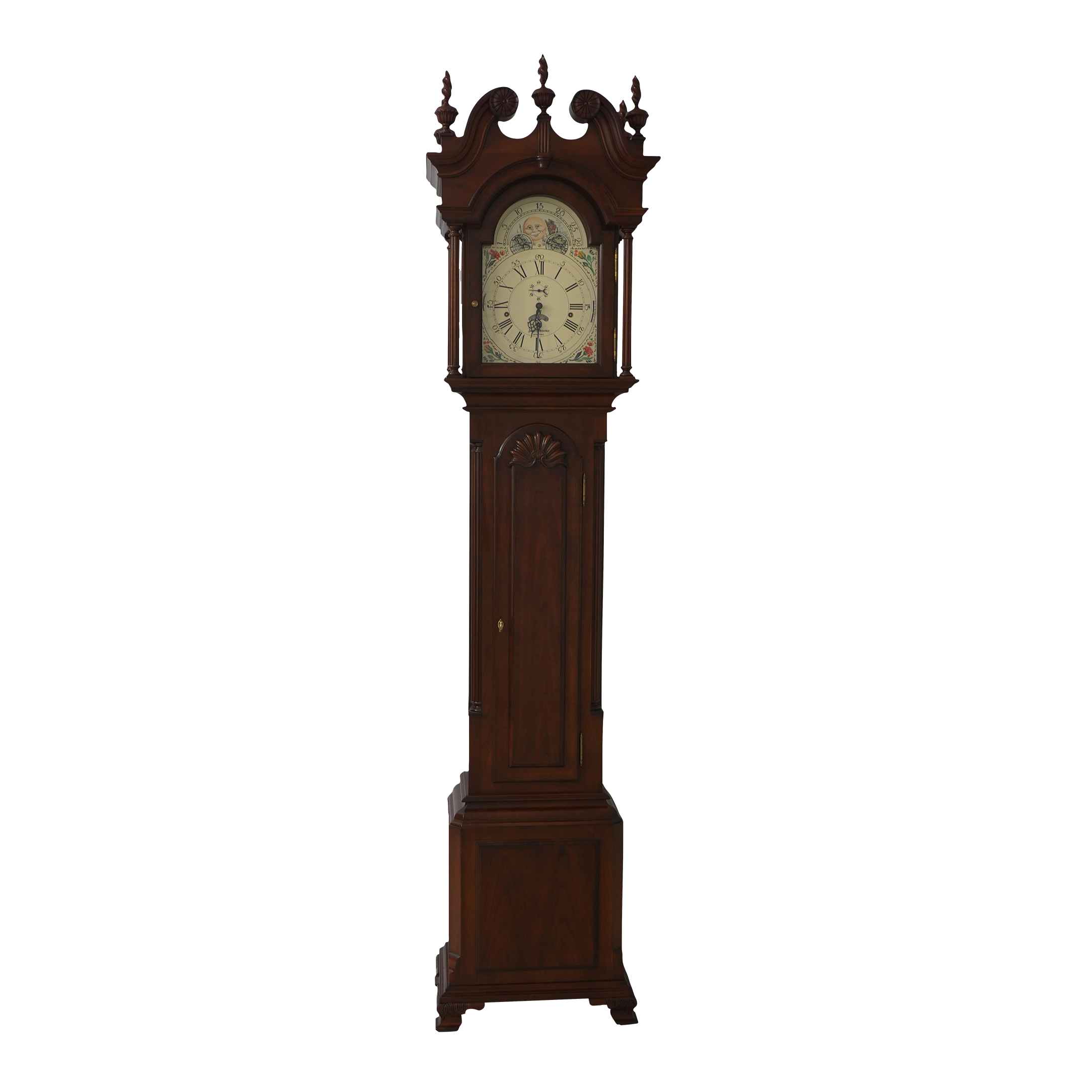 Sligh John Goddard Cherry Newport Grandfather Clock | Chairish