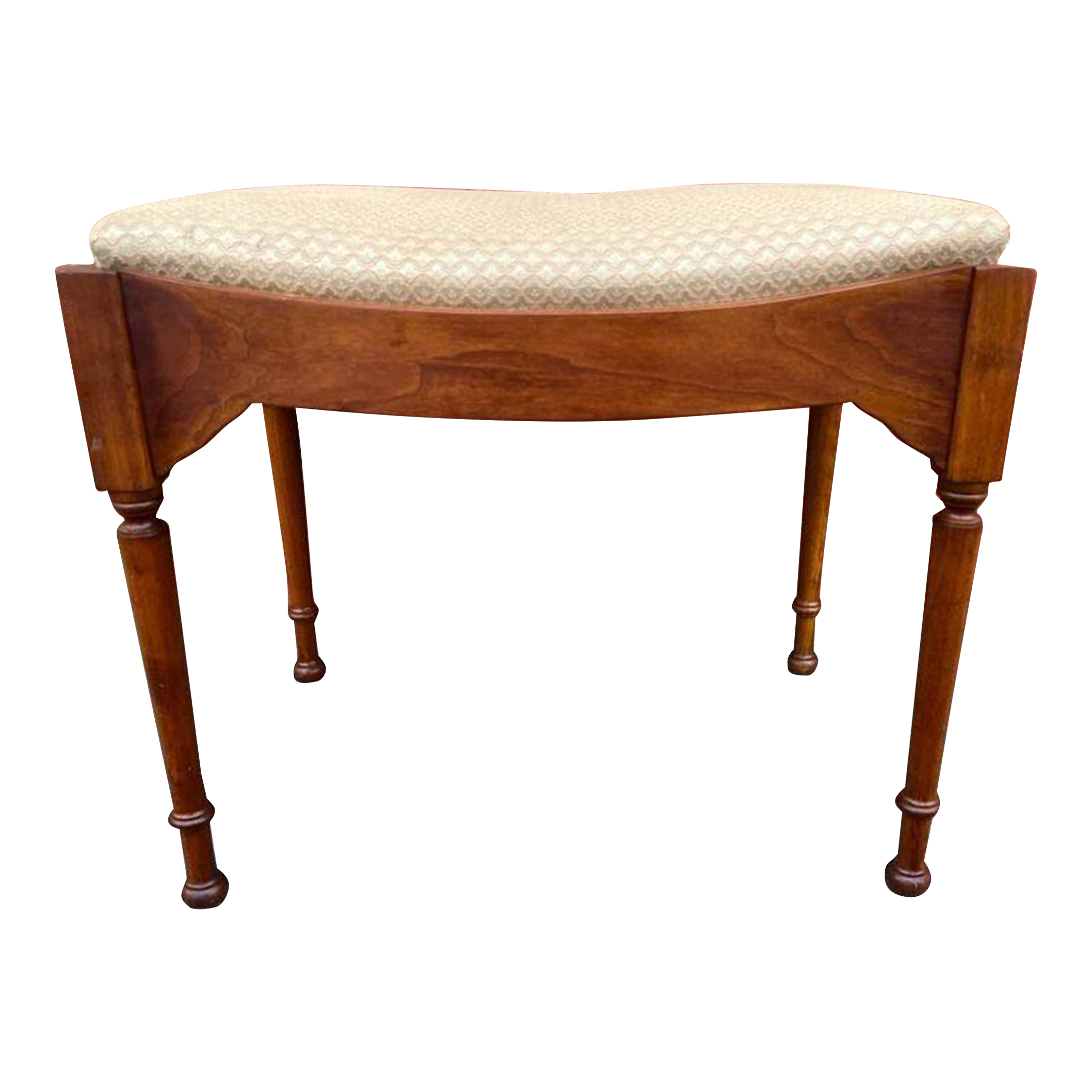 Vintage Stickley Federal Style Turned Leg Footstool or Ottoman | Chairish