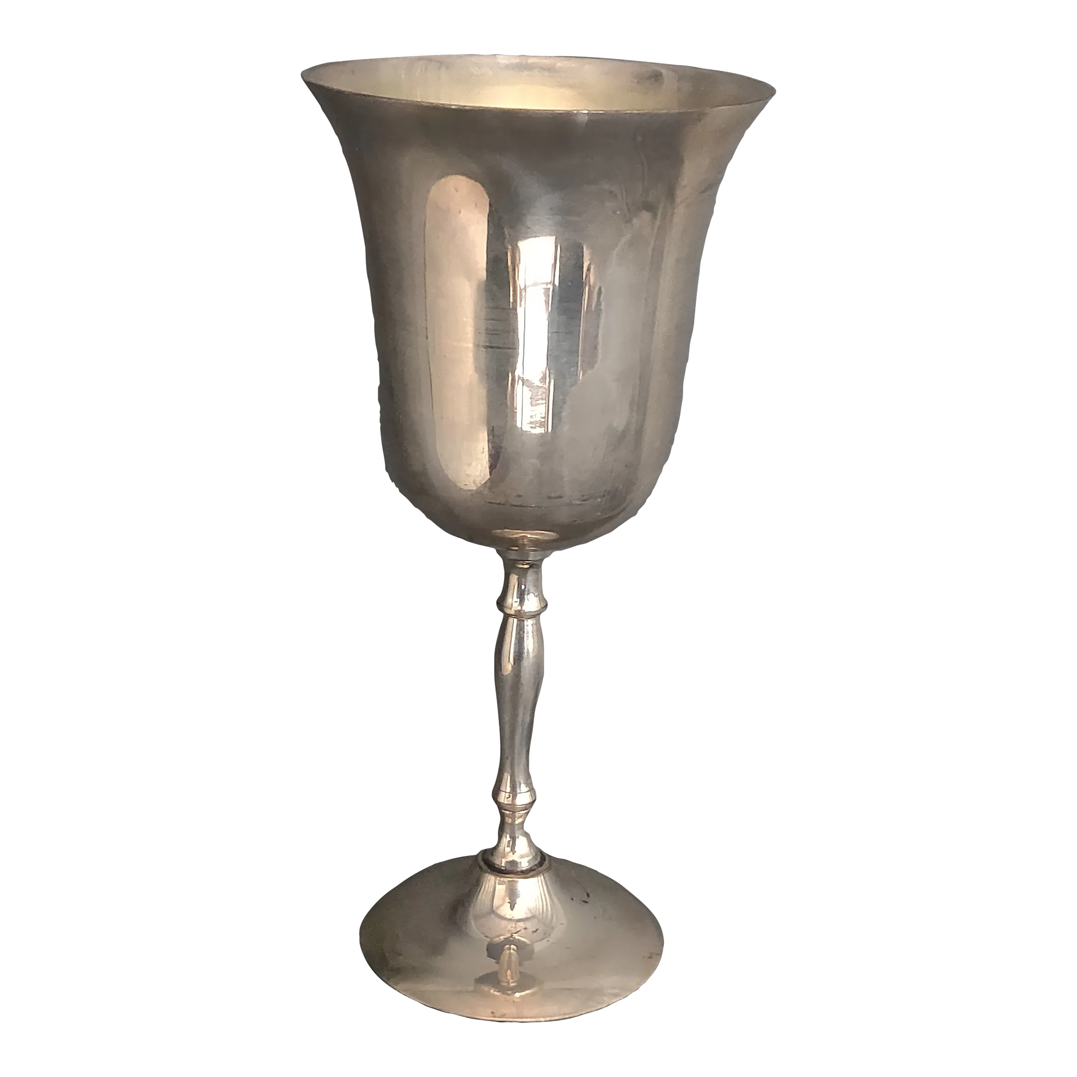 Vintage Silver-Plated Wine Goblet | Chairish