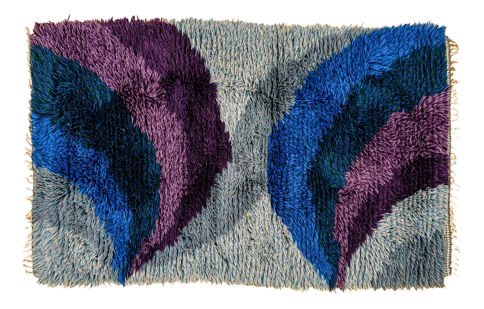 20th Century Modern Scandinavian Rya Rug, 1970s | Chairish