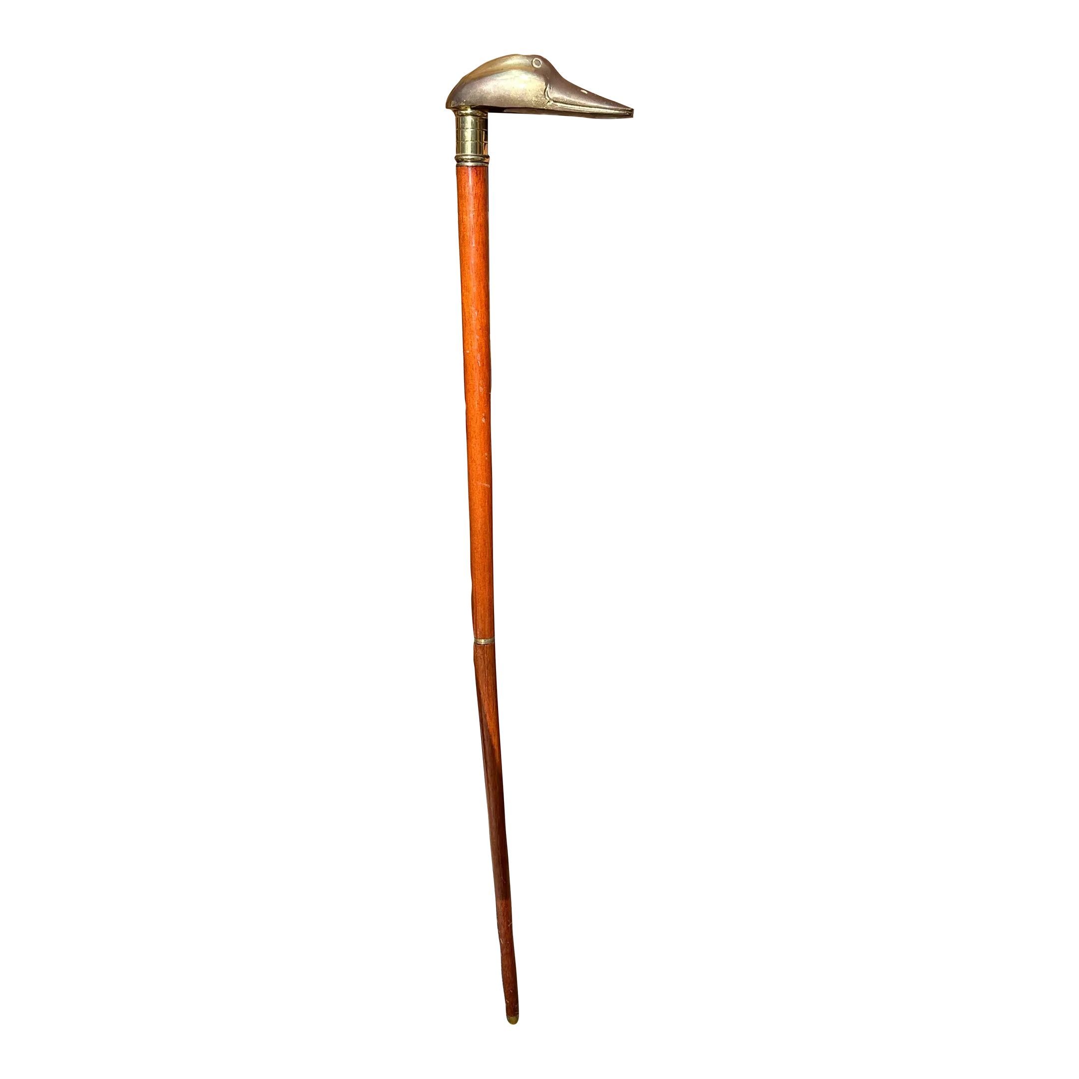 1970s Brass Duck Cane | Chairish