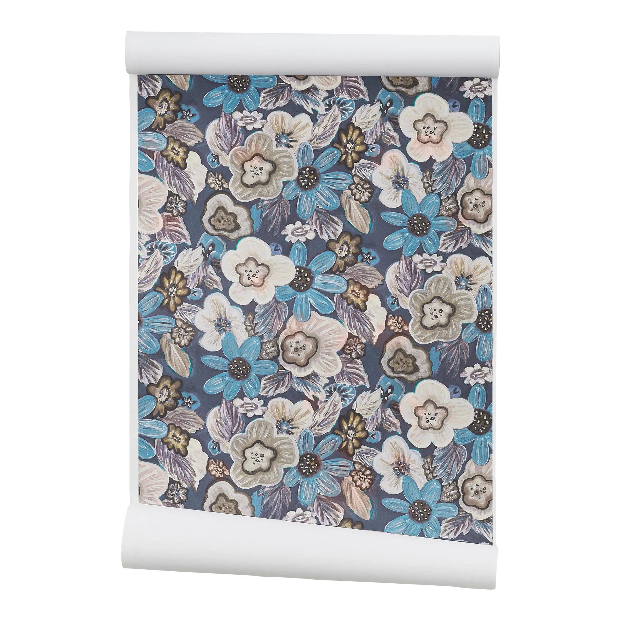 Boogie Oogie Oogie Blue Wallpaper | Chairish