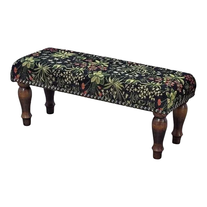 Tudor Mille-Fleurs Narrow Stool | Chairish