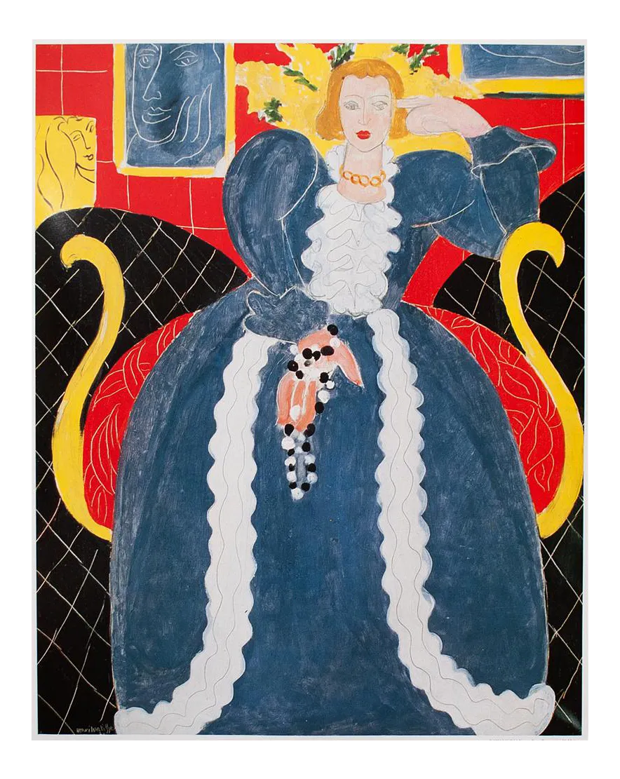 1994 Henri Matisse "Lady in Blue" First Edition Poster | Chairish
