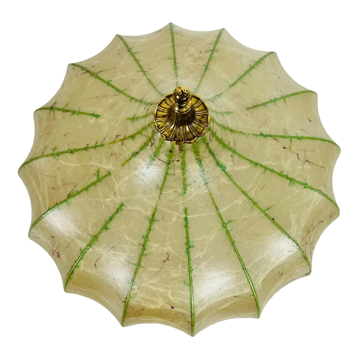 Round Mid-Century Modern Cocoon Flush Mount, 1960s, Italy | Chairish