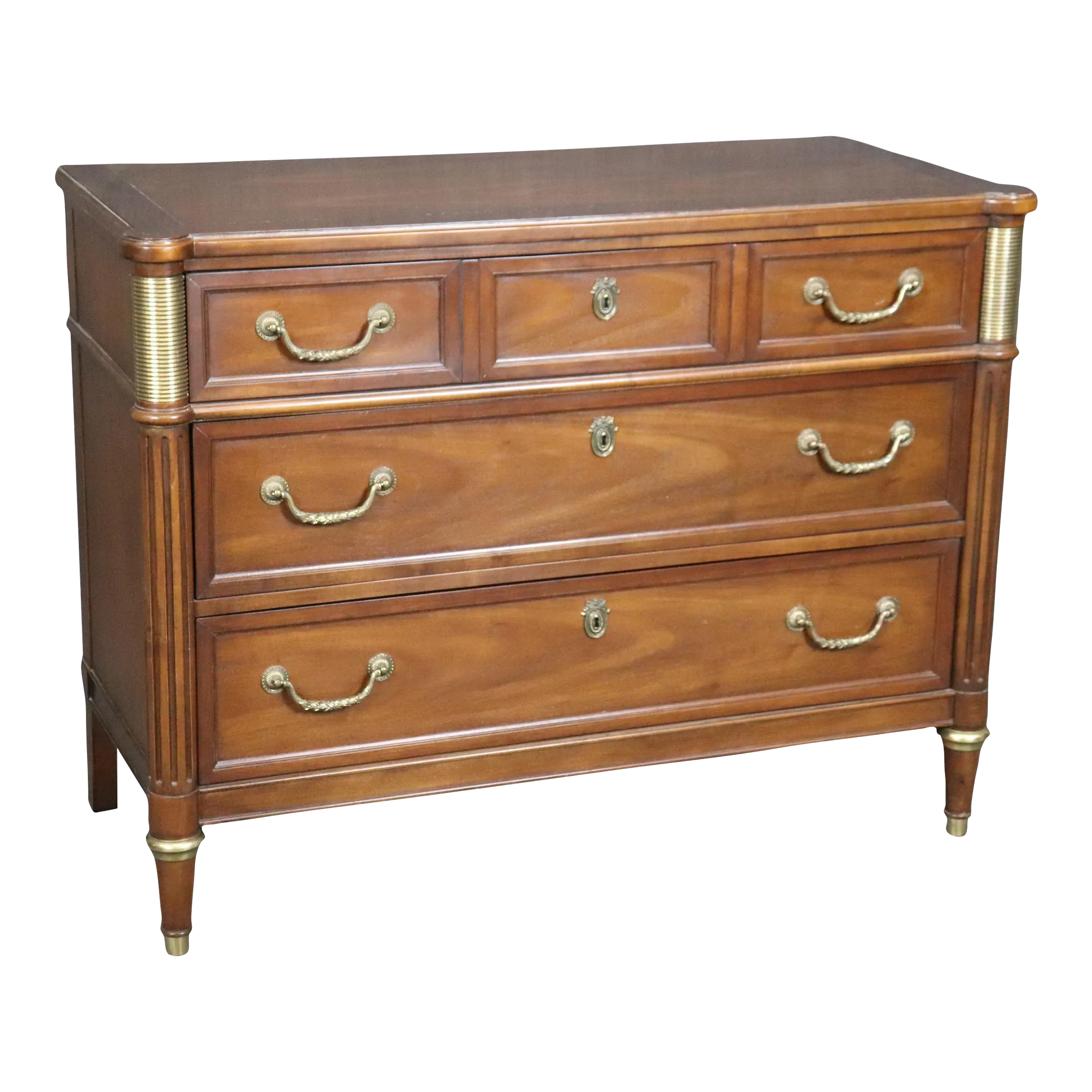 Fantastic Baker Furniture Company Directore Jansen Style Mahogany Brass ...