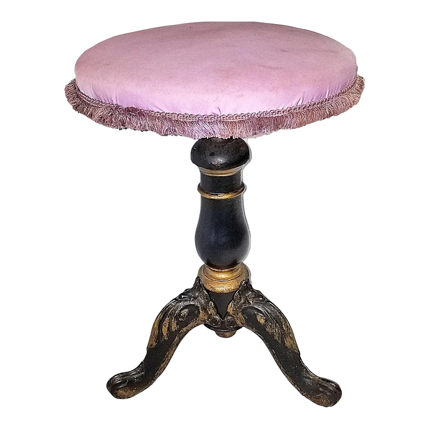 19th Century Round Antique Piano Stool | Chairish