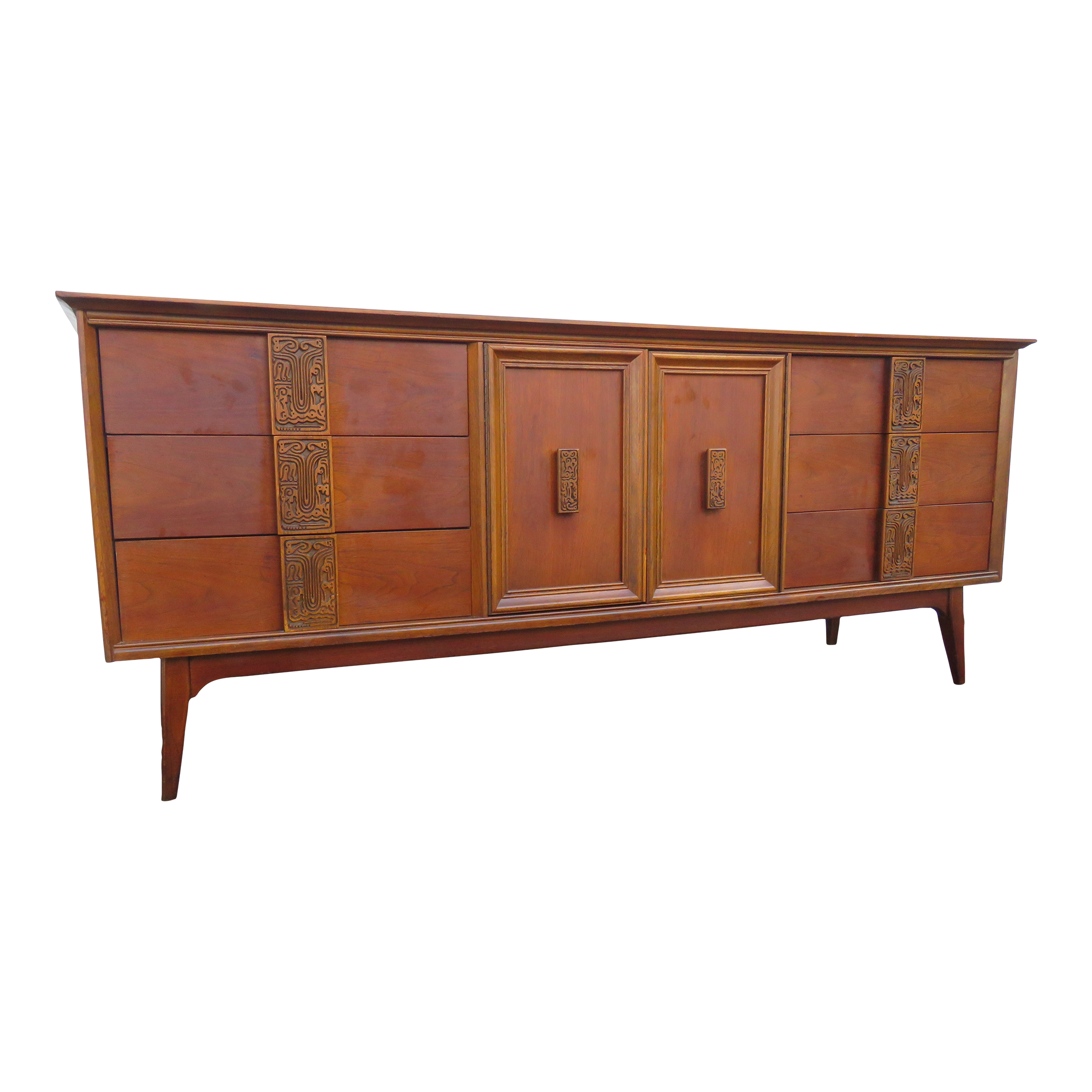 Bassett Mid Century Modern Long Dresser Sideboard Tv Media Console Chairish