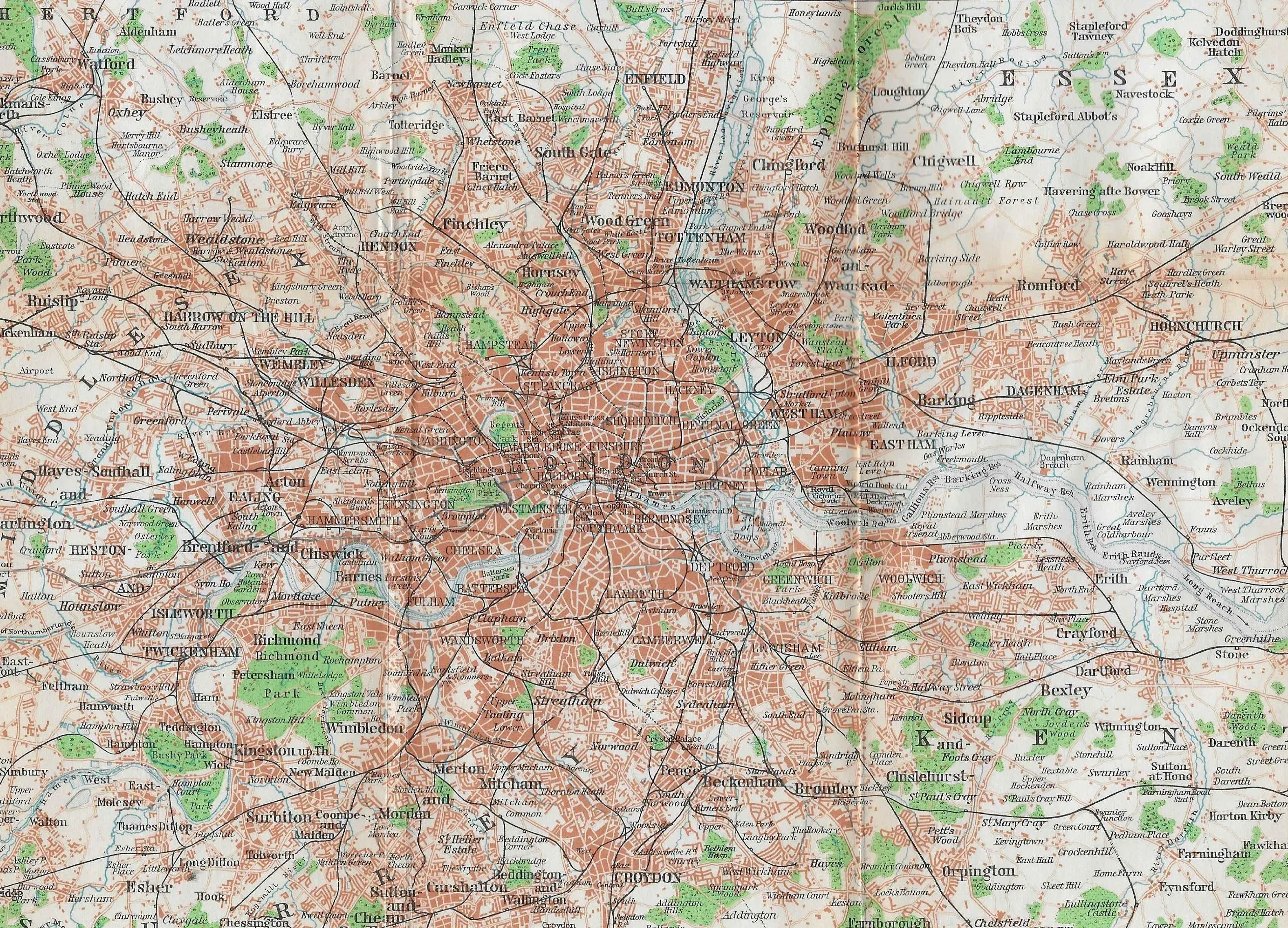 1950s London City Map | Chairish