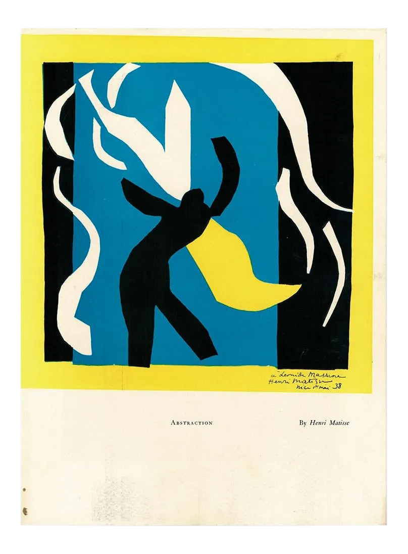 1939 After Henri Matisse "Abstraction", First Edition Period Full-Color ...