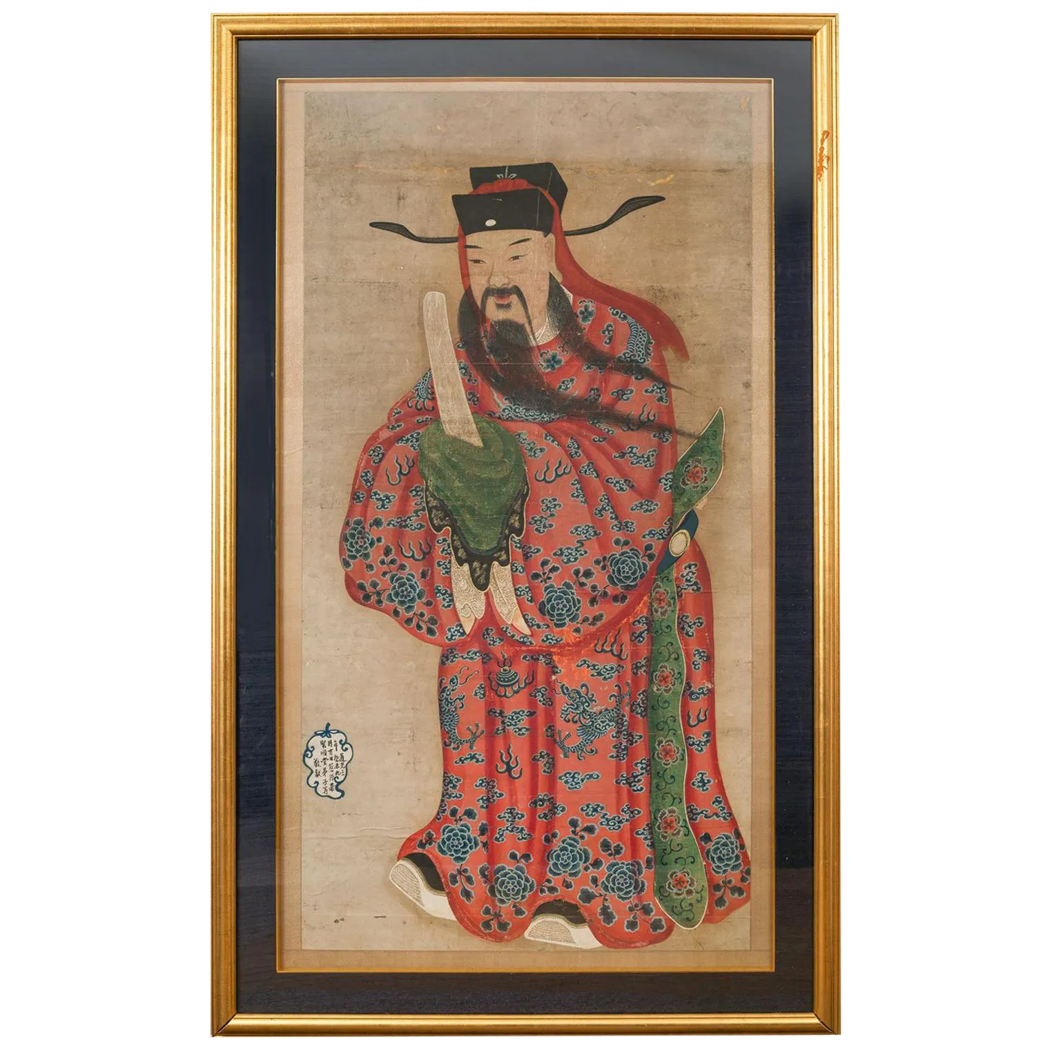19th Century Painting of a Chinese Scholar | Chairish