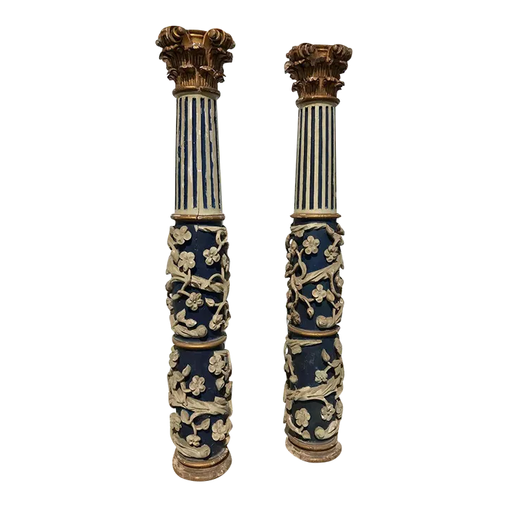 Pair of 18th Century Italian Columns | Chairish