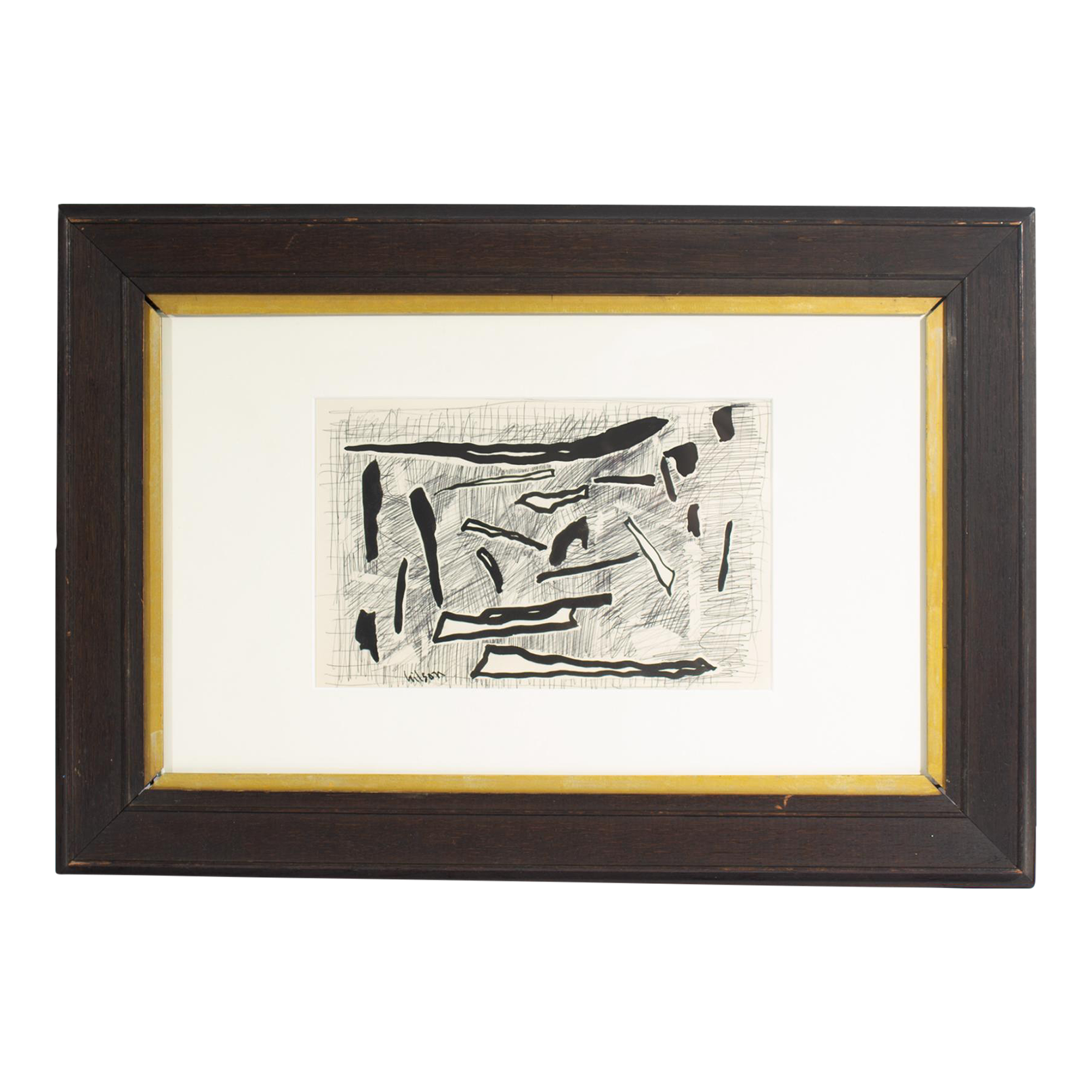 1960s Abstract Ink Drawing by Harry Hilson | Chairish