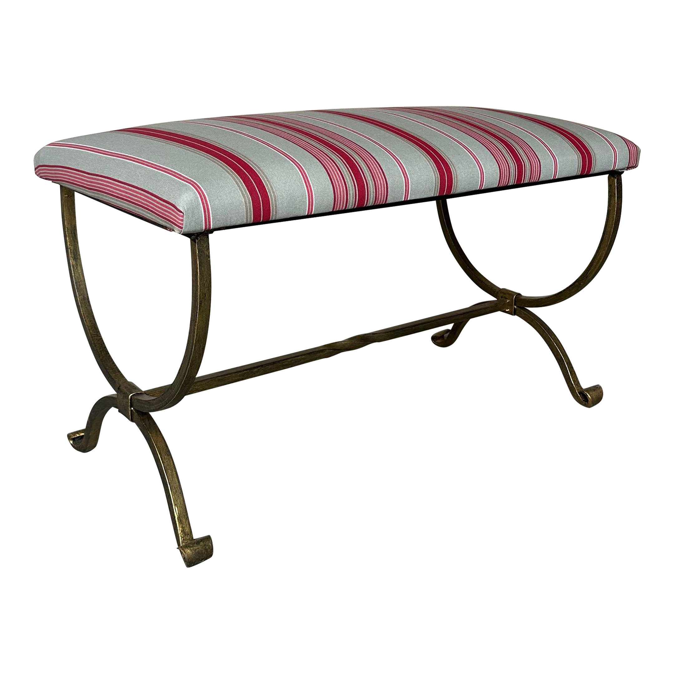 Spanish Iron Bench With Scrolled Legs | Chairish
