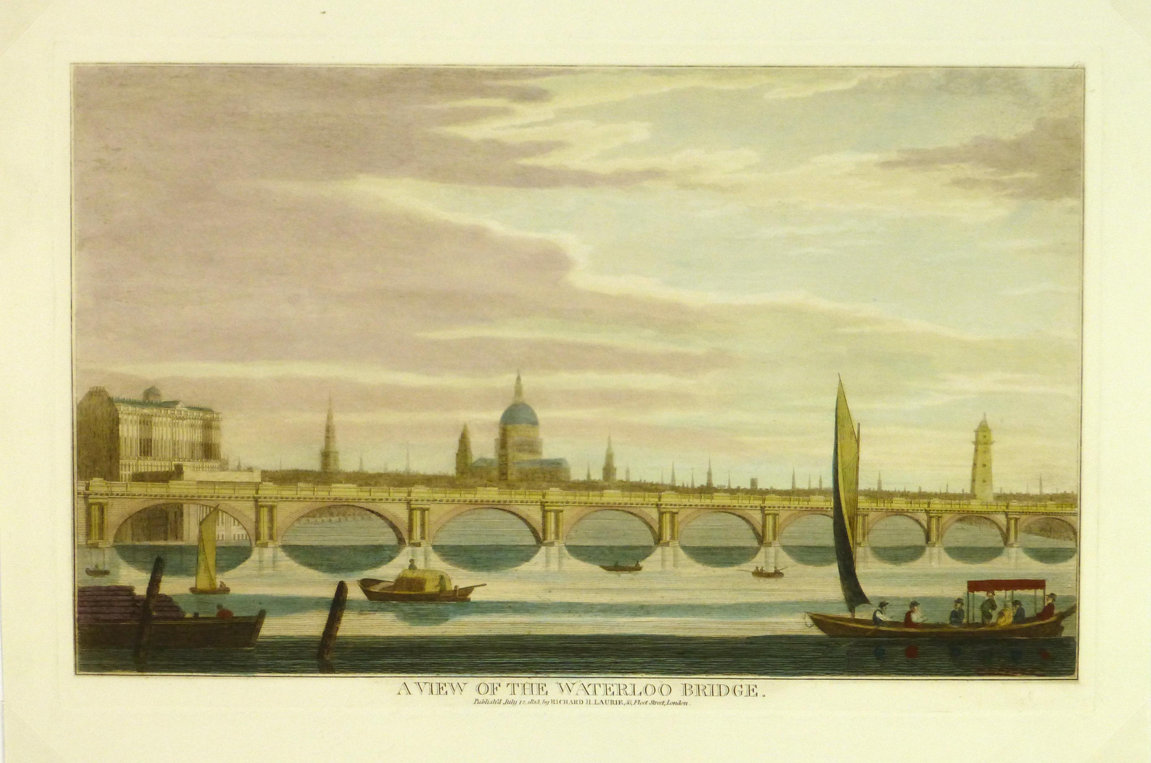 Waterloo Bridge Print, London Engraving | Chairish
