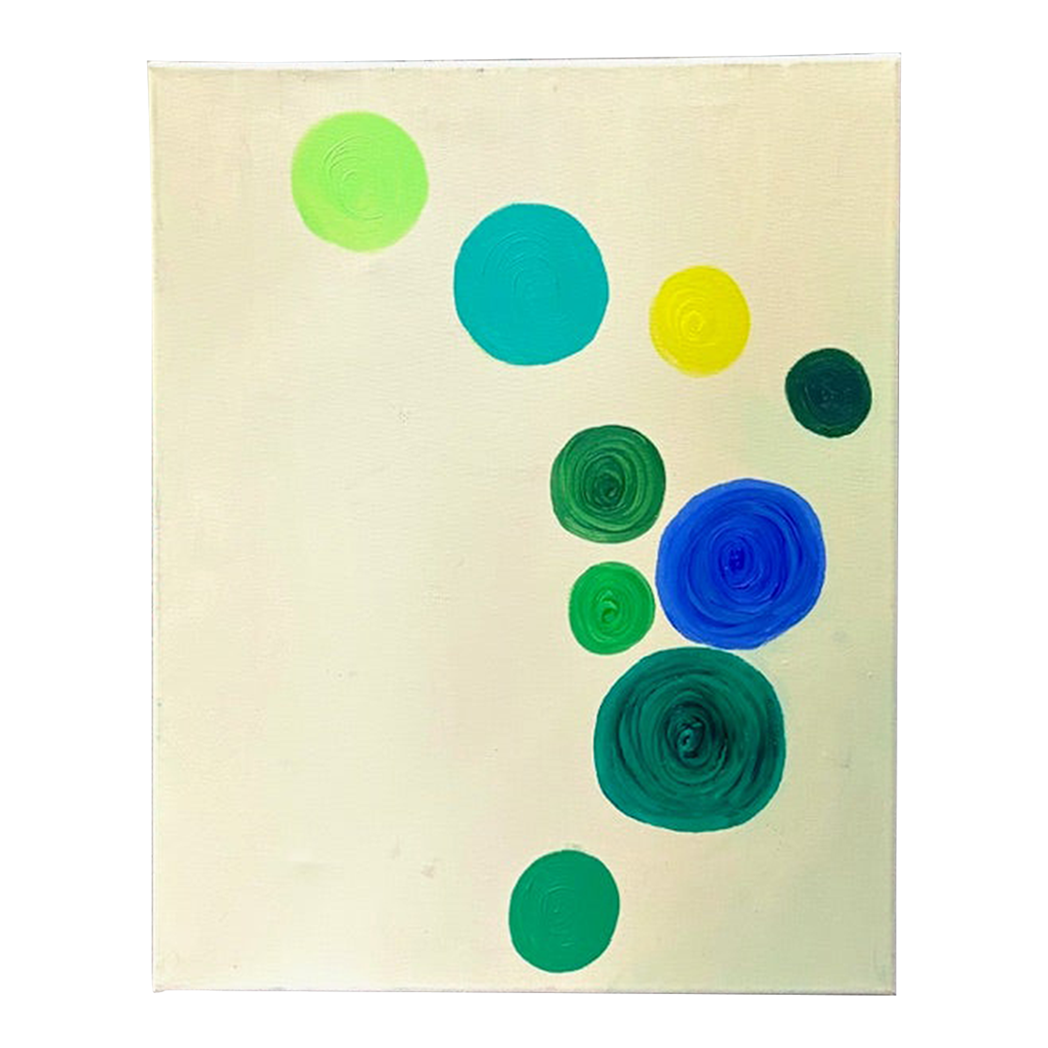 Abstract Painting - Floating Circles | Chairish