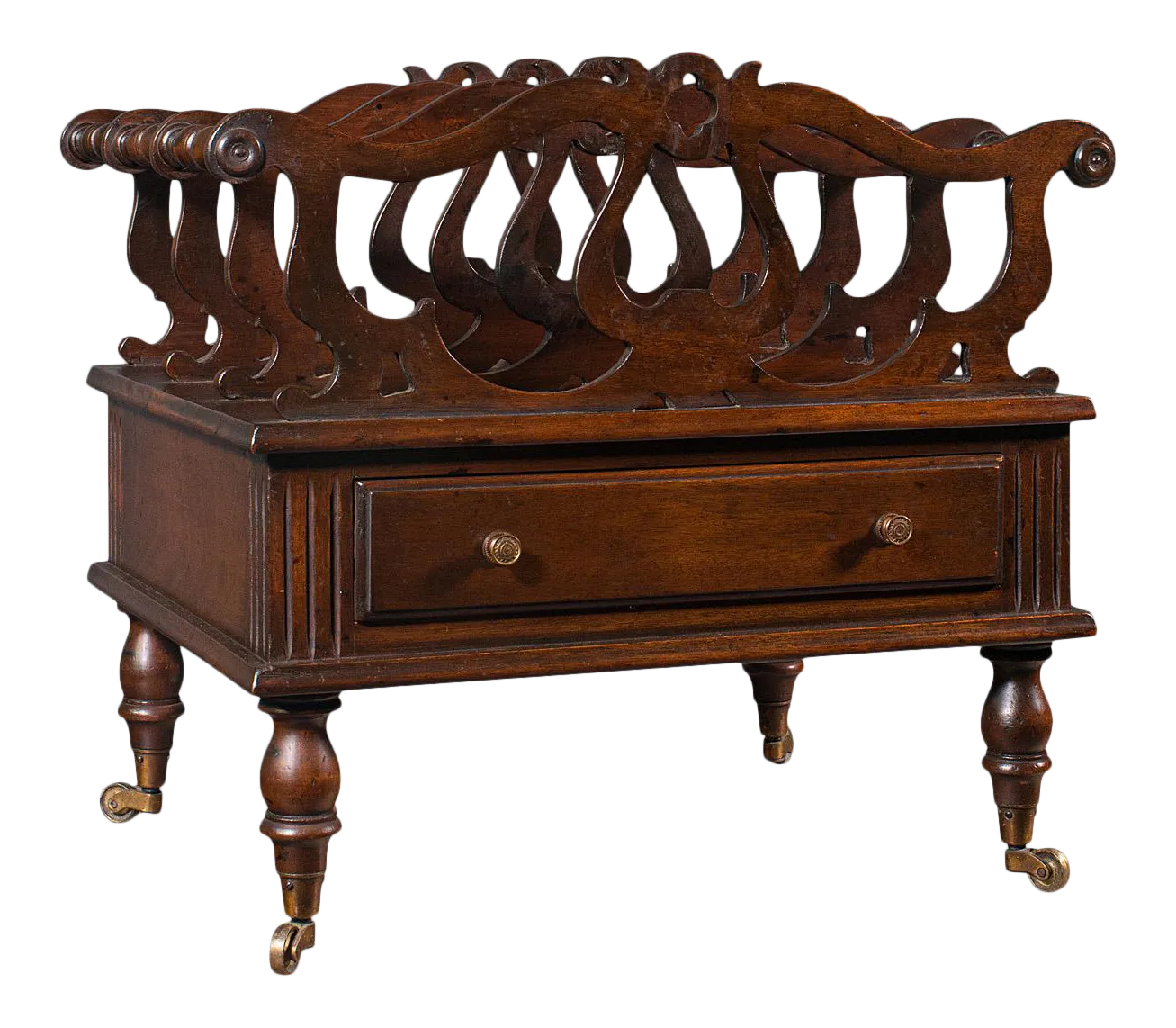 1900s Antique Victorian English Canterbury Stand | Chairish