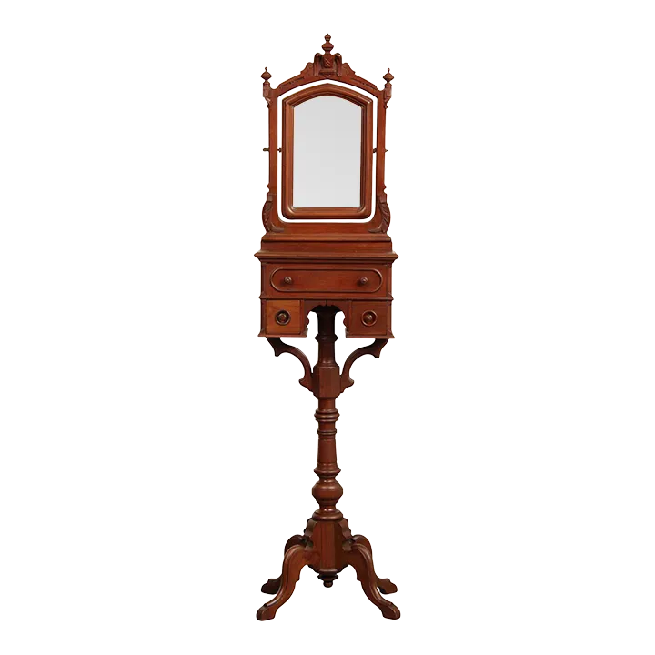 Antique 19th Century American Victorian Walnut Shaving Stand with ...