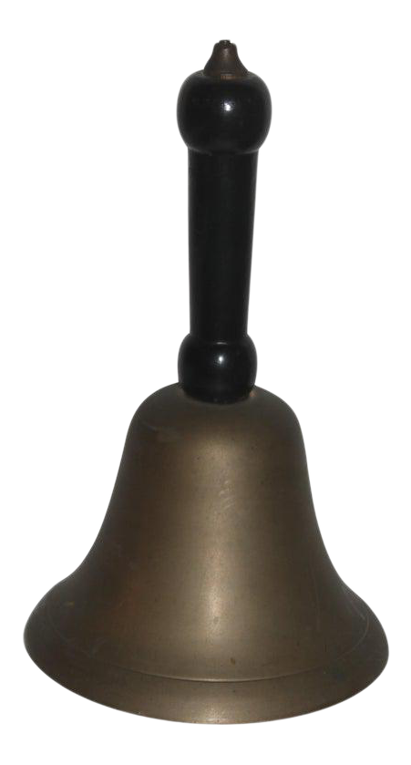 19th Century Large Brass Dinner Bell | Chairish