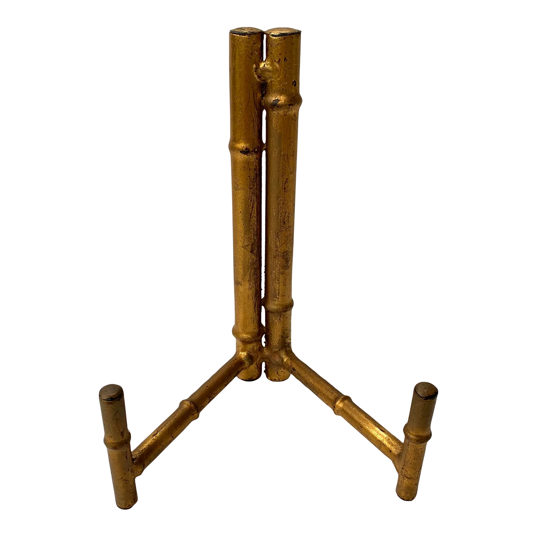 Gold Gilded Faux Bamboo Chinoiserie Table Easel | Chairish