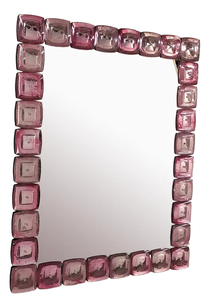 Venetian Mirror Murano Glass "Ruby" by Fratelli Tosi | Chairish