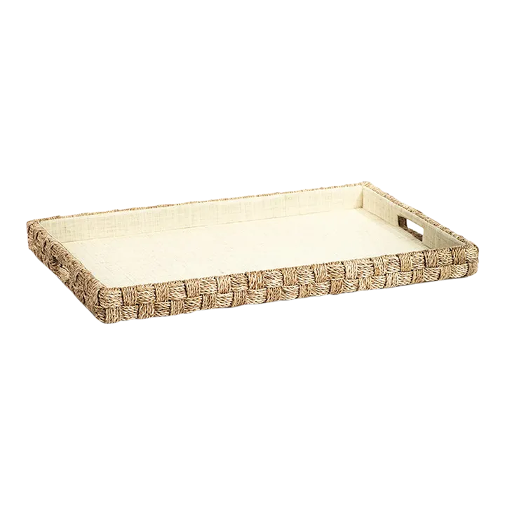 Abaca 24" Long Rope Serving Tray | Chairish