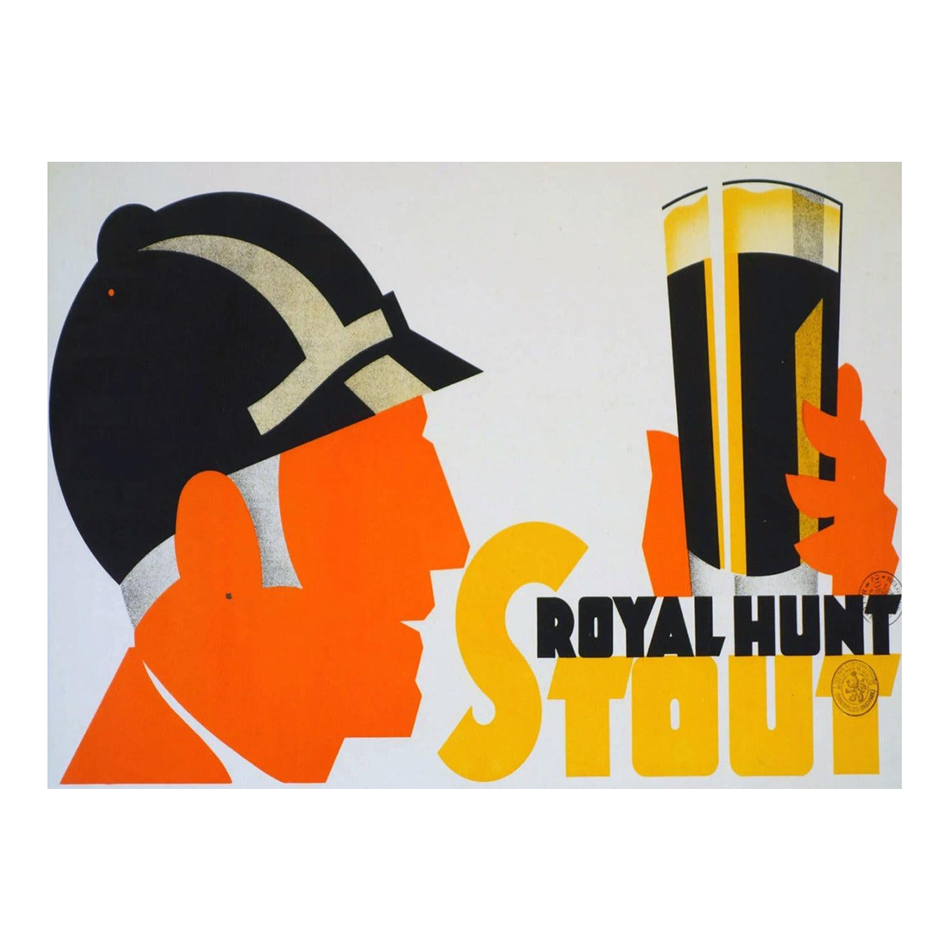 1930 Royal Hunt Stout Poster | Chairish