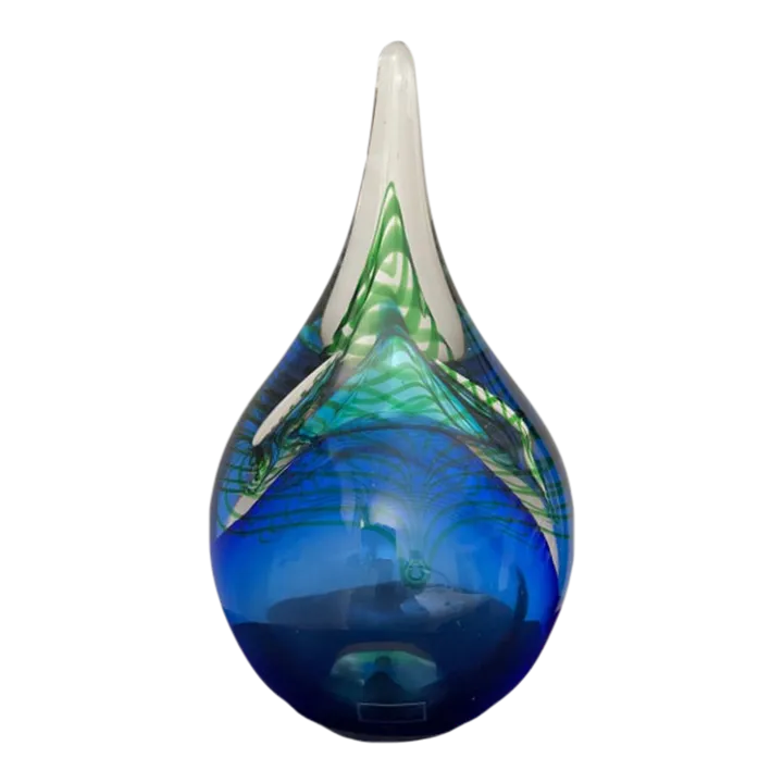 Vintage Abstract Hand Made 24% Crystal Glass Sculpture | Chairish