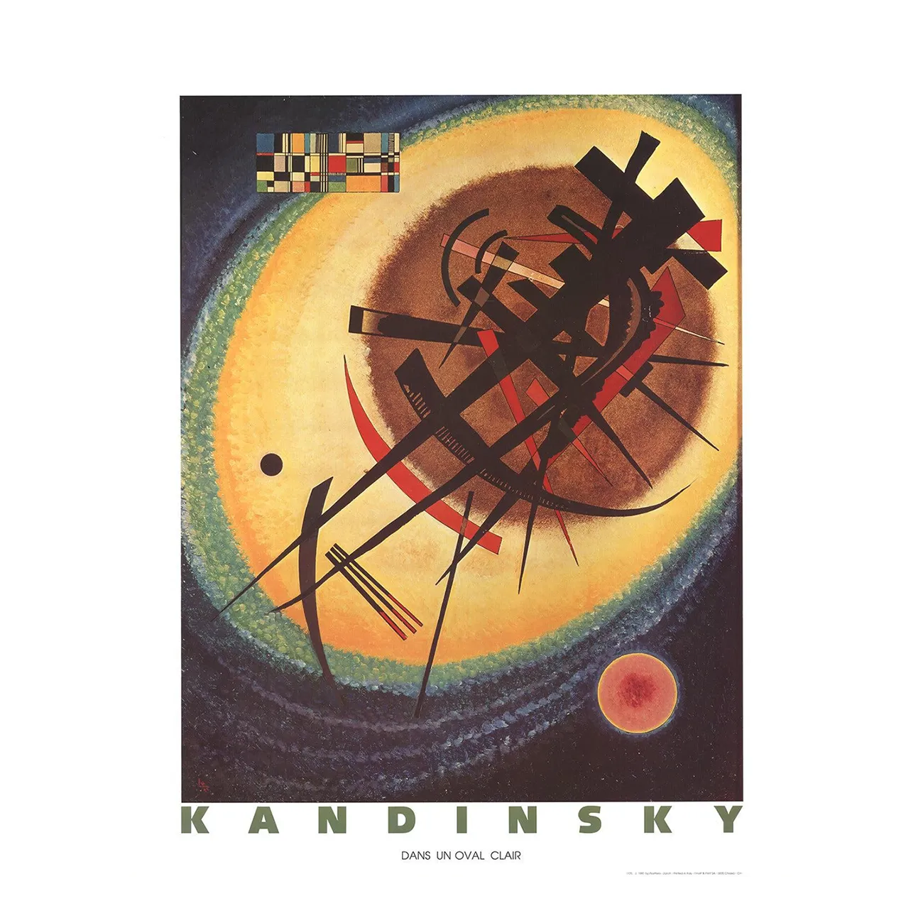 1990 Wassily Kandinsky 'Bright Oval' Modernism Multicolor Germany ...