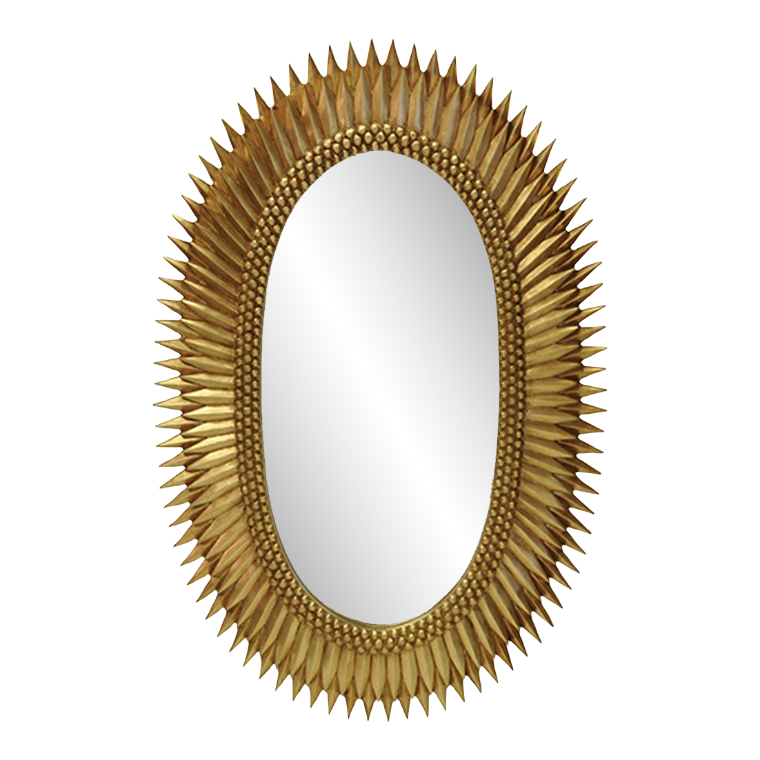 Matthew Izzo Home Rita Gold Leaf Wall Mirror | Chairish