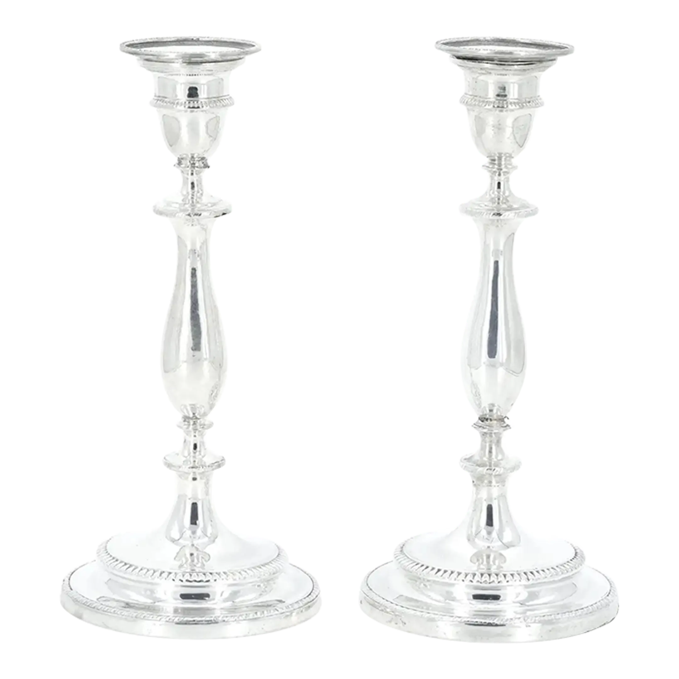 Pair English Regency Period Sheffield Plate Candlesticks Circa 1800s ...