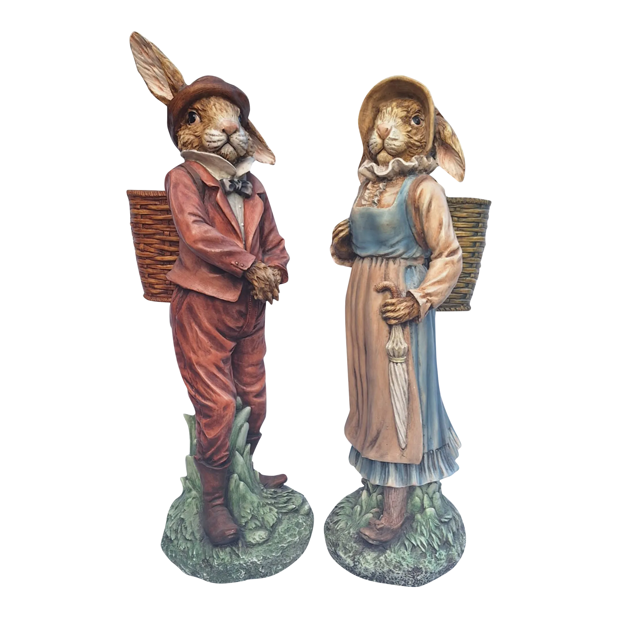 Vintage Henri Crisdon Briar Patch Rabbit Couple - a Pair | Chairish