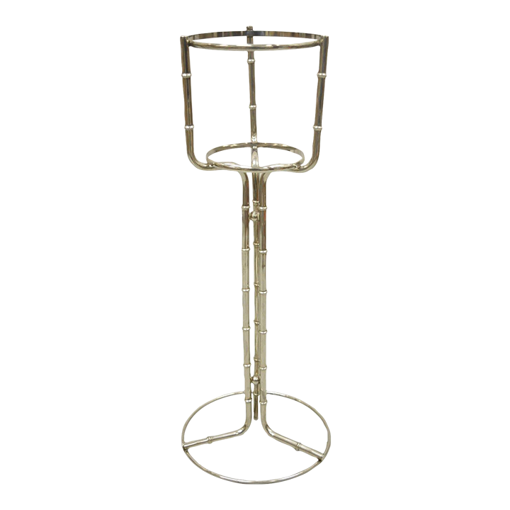 Vintage Hollywood Regency Chrome Faux Bamboo Champagne Bucket Ice ...