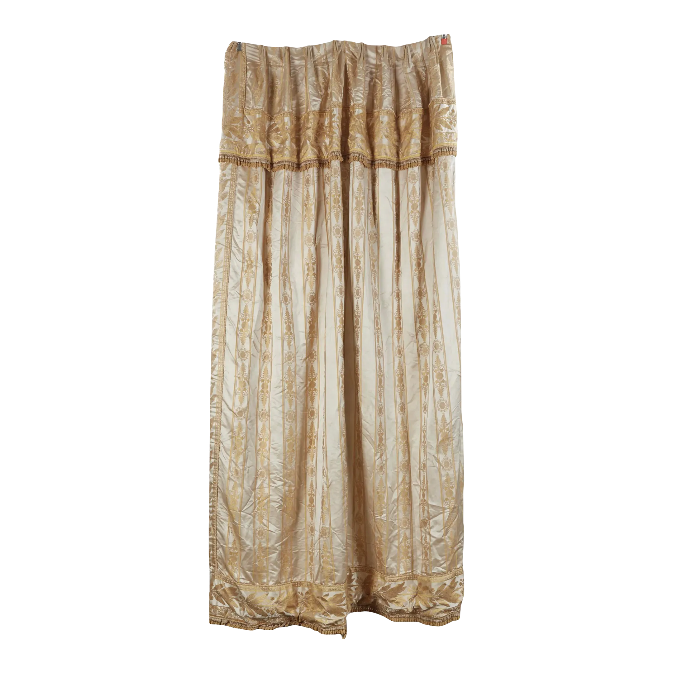 1980s French Empire Ivory Silk Curtains - Drapes Tassinari & Chatel- a ...