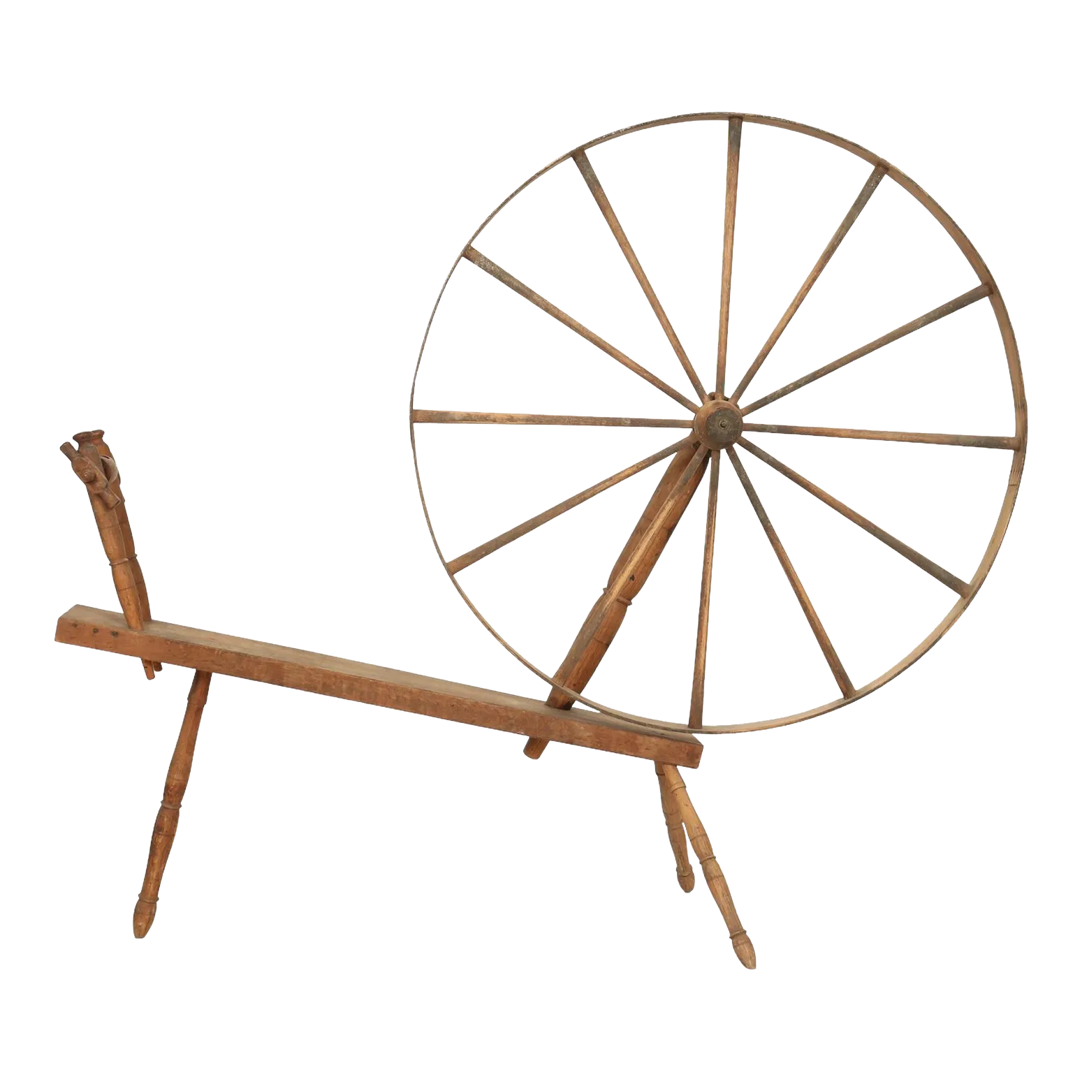Late 18th Century J Platt Great Wheel Spinning Wheel | Chairish
